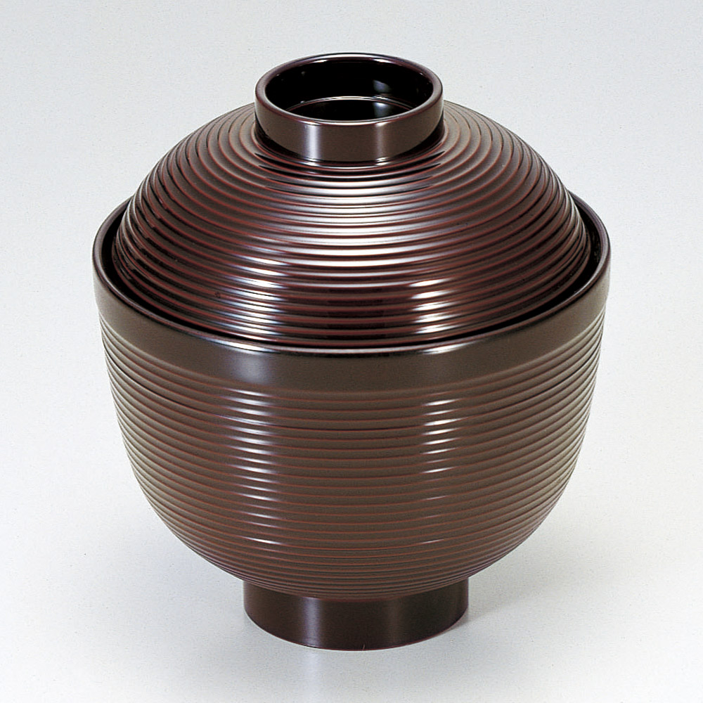 582-14-937 [TA]ちょうちん小吸椀 溜 9.3φ×10㎝ 漆器･木製品